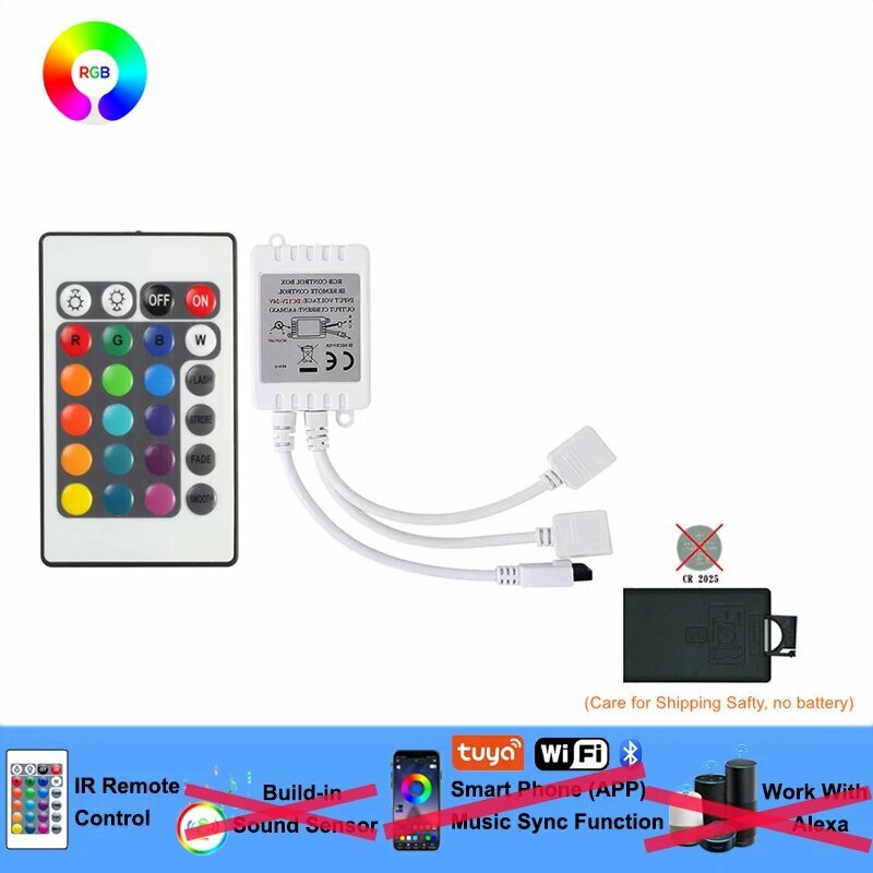 RGB-контроллер Vogliovoi 12В 24кнопковый пульт