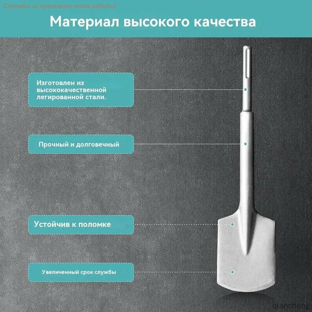 Зубило SDS-Max лопаточное из легированной стали для строительства и садовых работ