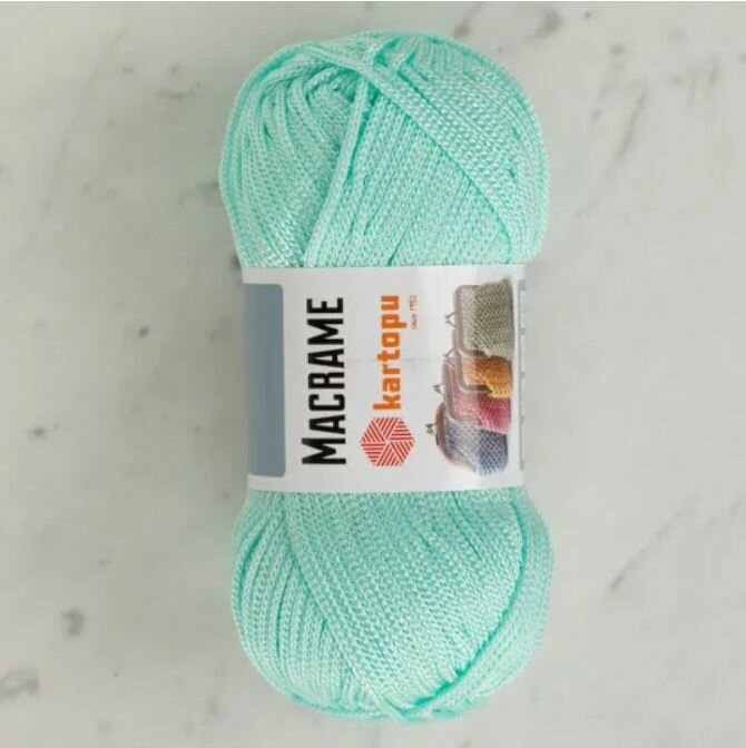 Шнур для вязания KARTOPU MACRAME (KM2545-мятный) 1 моток