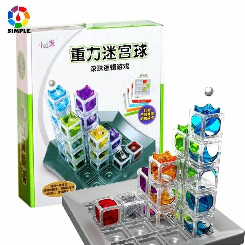 ThinkFun Gravity Maze Marble Run Logic Board Game Карточная игра Настольная игра