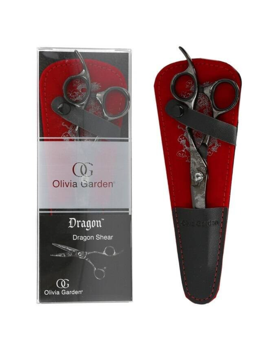 Ножницы для стрижки Olivia Garden Dragon Sh-Dg1pc-Cr625, размер- 6.25, с титановым покрытием, черные