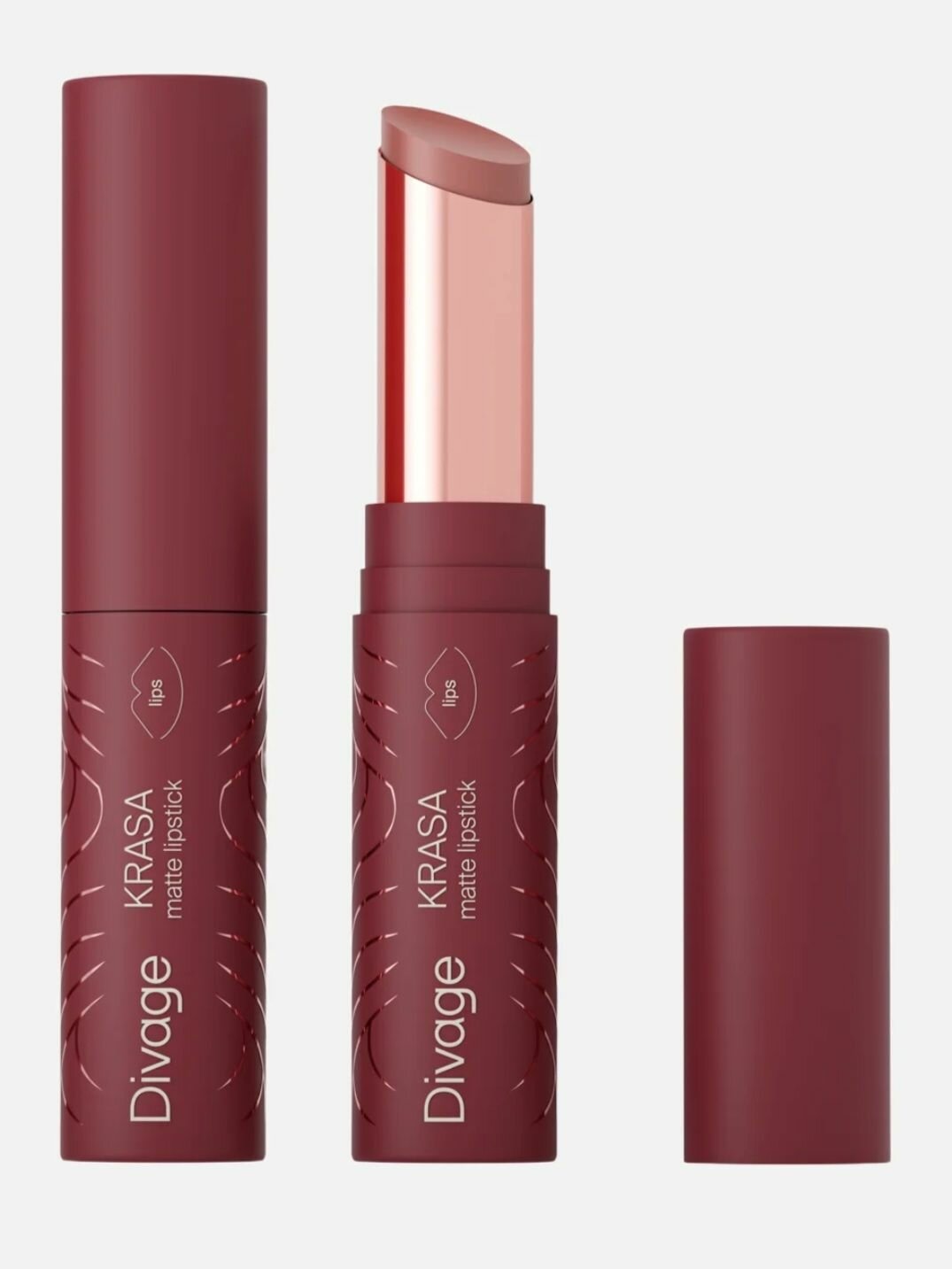 Матовая губная помада DIVAGE krasa matte lipstick 01 Velvet Rose