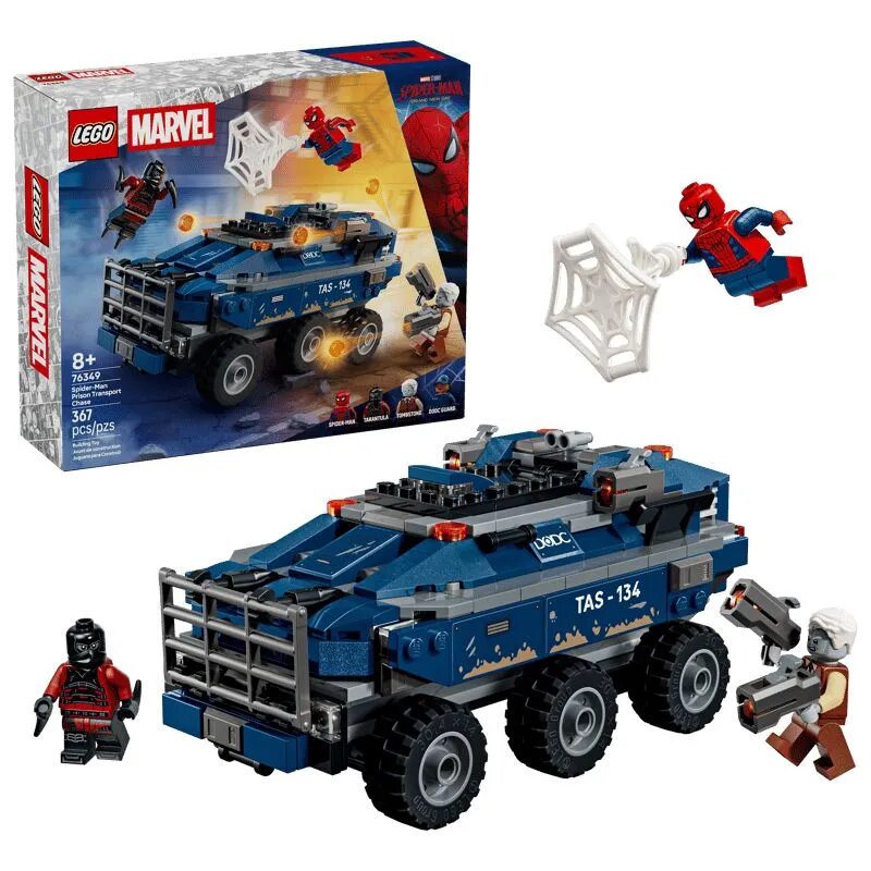 Конструктор LEGO Marvel Super Heroes 76349 Spider-Man Prison Transport Chase Погоня Человека-паука за тюремным транспортом