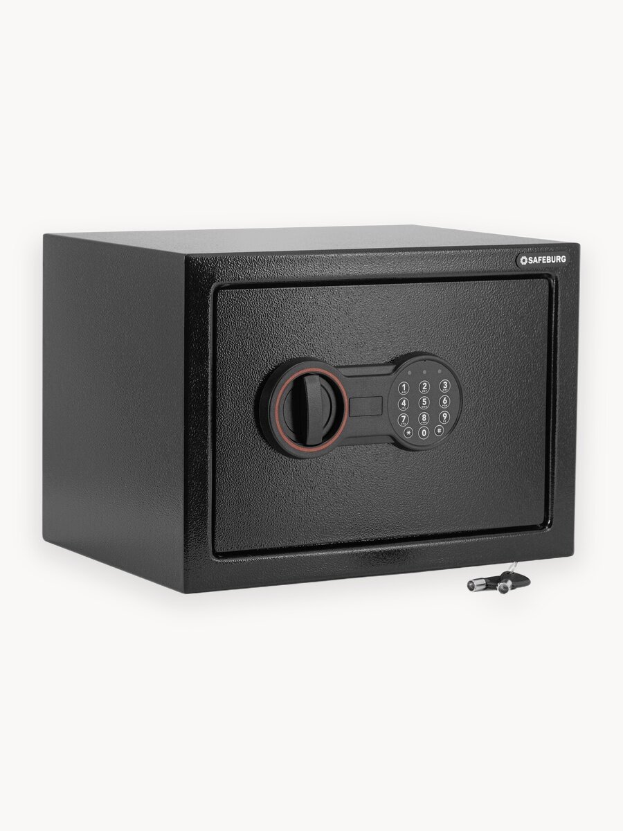 Сейф SAFEBURG SB-250, чёрный, мебельный сейф, 35х25х25 см, сейф для денег и документов в квартире, офисе, отеле