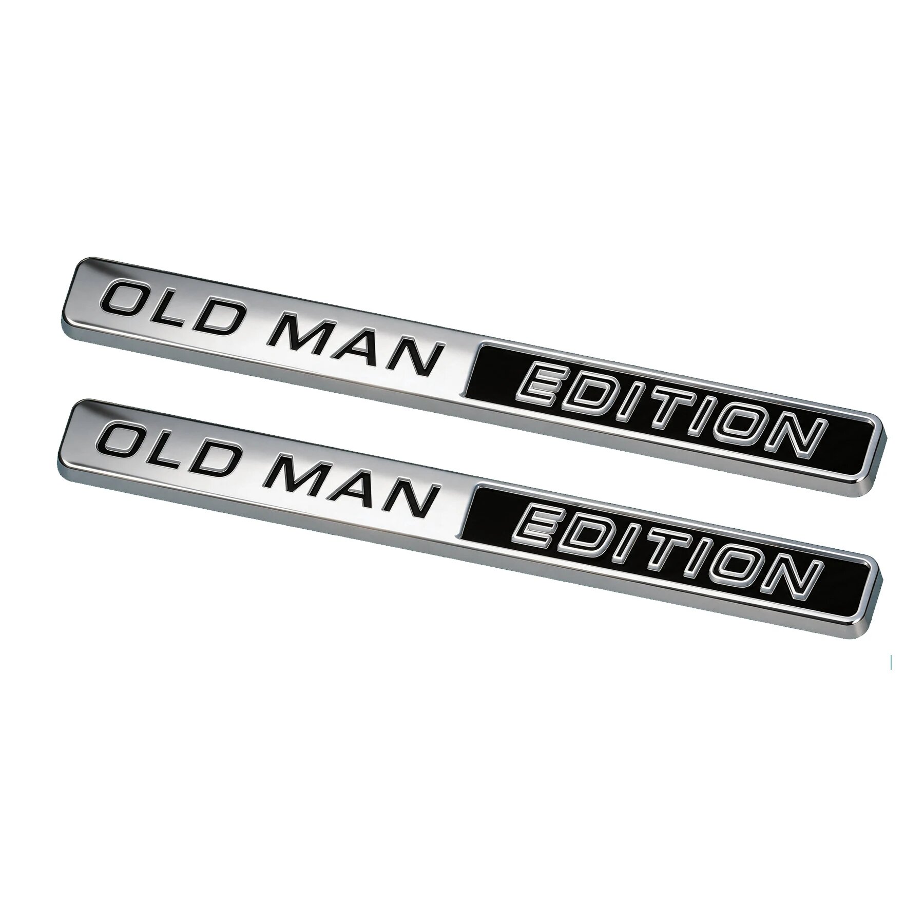 2x "Old Man Edition" эмблема на авто, серебристый