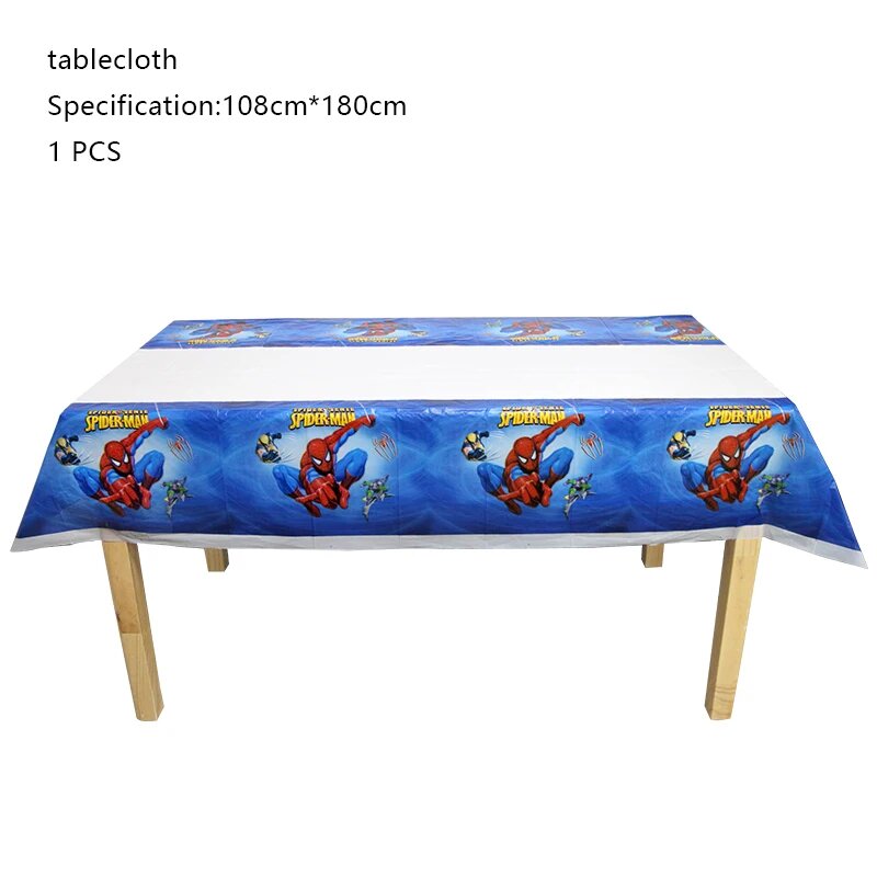 Декорации для дня рождения Человек-Паук MARVEL Синий, Tablecloth 108x180cm