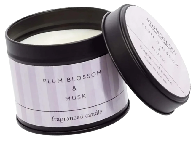 Ароматическая свеча Stoneglow Plum Blossom and Musk 180 гр - Стоунглоу Цветок Сливы и Мускус для дома