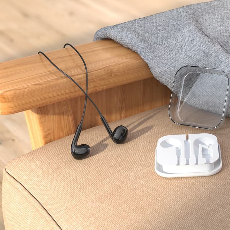 Наушники Hoco M111 Max, проводные, разъем Lightning, MFI, черные