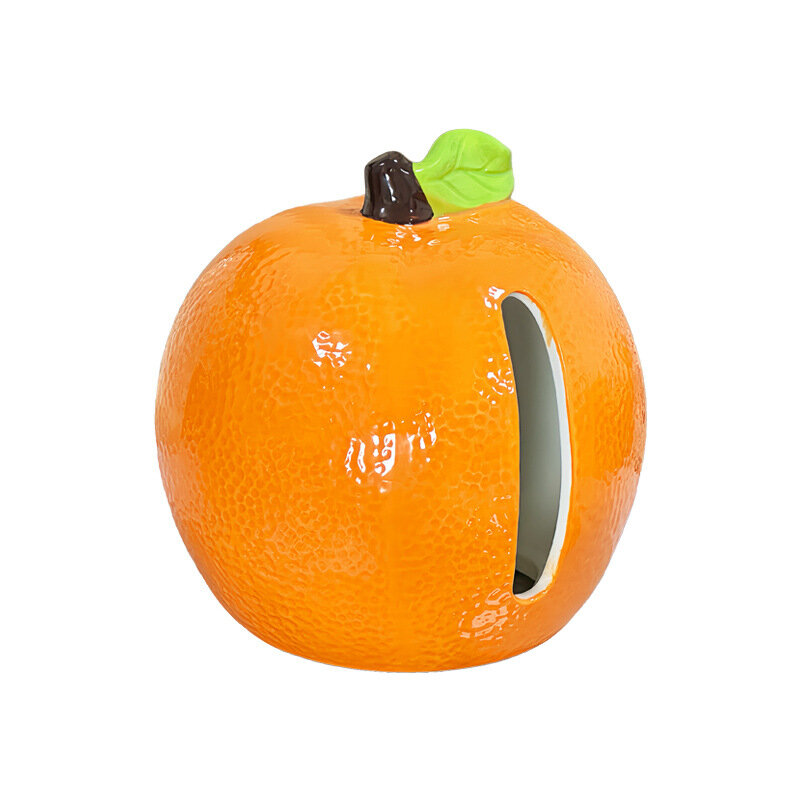 Оранжевый чехол для коробки с салфетками, симпатичный керамический держатель для салфеток, декоративный держатель для салфеток для гостиной, настольный, кухонный, фруктовый, с орнаментом