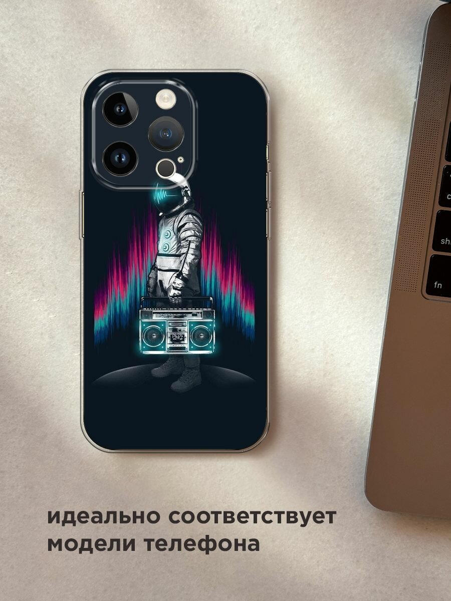 Чехол на Apple iPhone 14 Pro / Айфон 14 Про с принтом "Космическая вечеринка" — фото 1