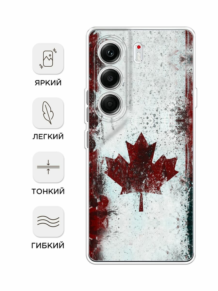 Чехол на Tecno Camon 40 Pro / Текно Камон 40 Про с принтом "Канада" — фото 1