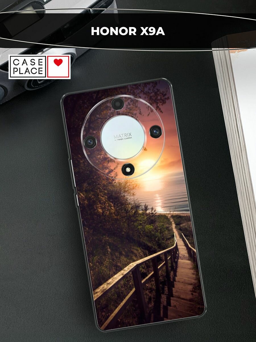 Силиконовый чехол на Honor X9A / Хонор X9A с принтом "Мост у воды"