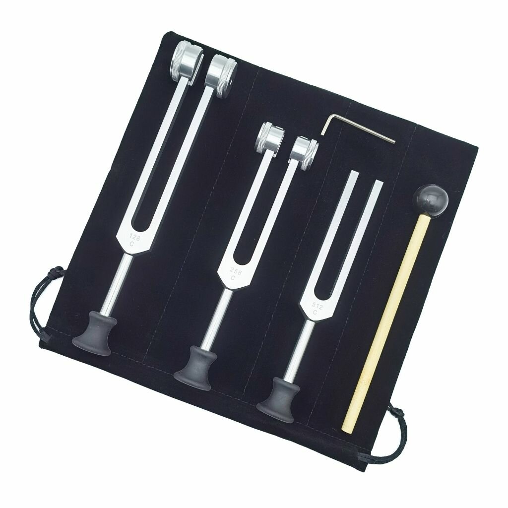 Набор камертонов из алюминиевого сплава частотой 128 Гц 256 Гц 512 Гц-серебристый