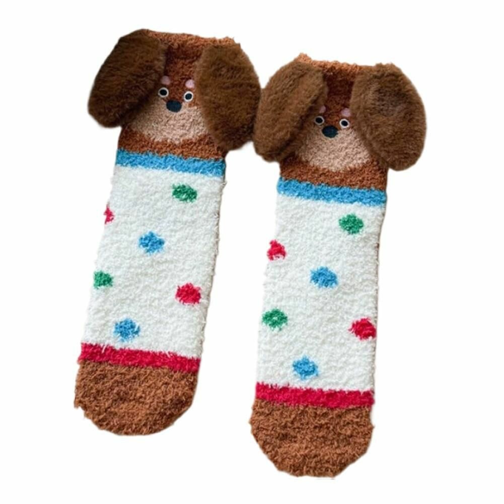 Осенне-зимние толстые носки из кораллового флиса, теплые плюшевые носки для сна