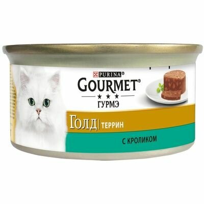 Gourmet Gold для кошек террин по-французски со вкусом кролика (1шт по 85г)