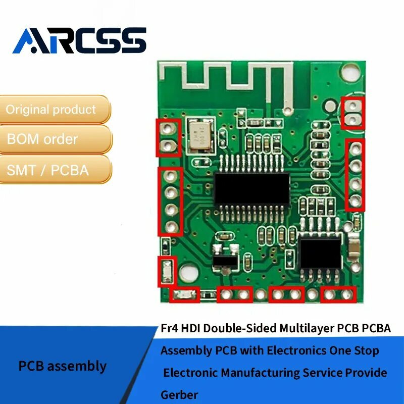 Fr4 HDI Двусторонняя многослойная печатная плата PCBA в сборе с электроникой One Stop Производство электроники Предоставление Gerber