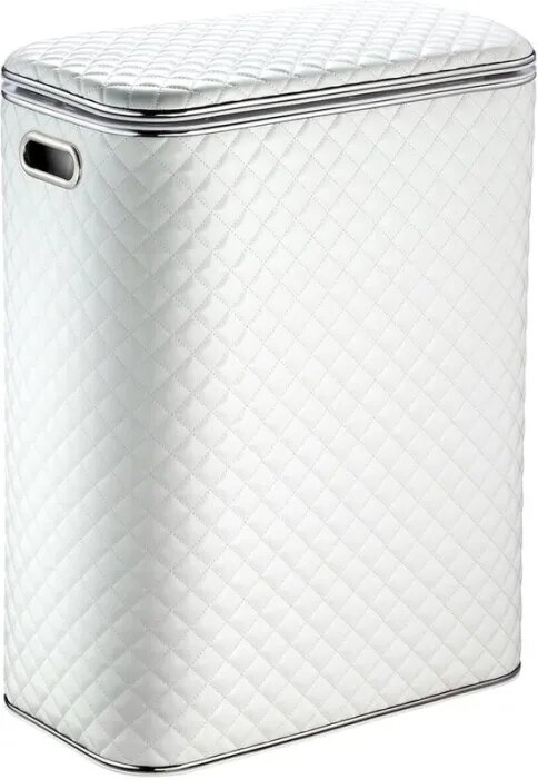 Корзина для белья Geralis SWH-B белая, хром, стандартная