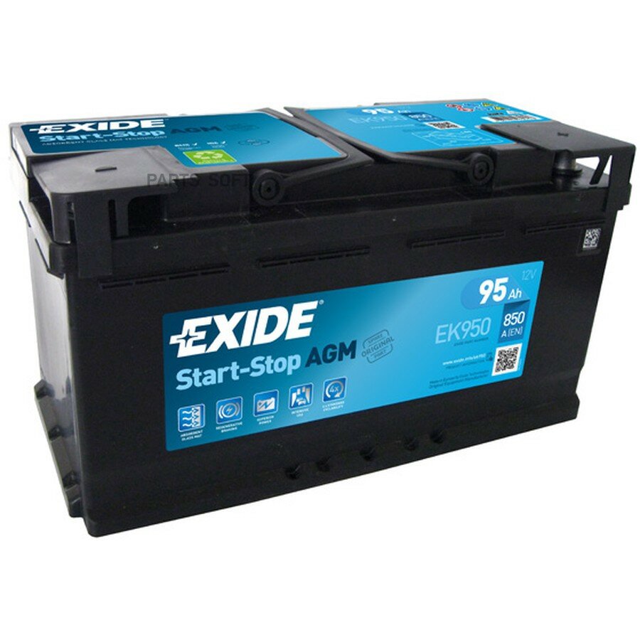 Аккумулятор 95AH от официального дистрибьютора, EXIDE, артикул EK950
