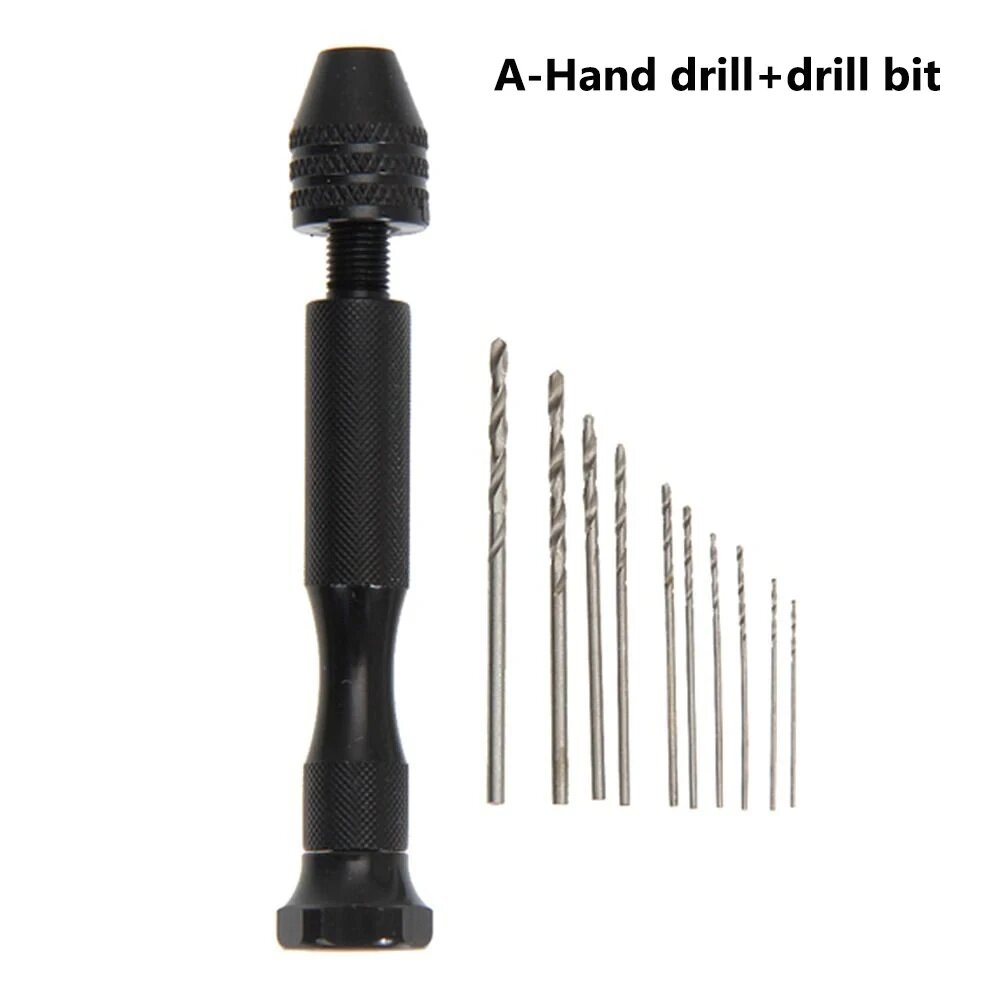 Регулируемое ручное сверло SenNan с бесключевым патроном, миниатюрное алюминиевое ручное сверло из быстрорежущей стали, спиральное сверло, инструменты для смолы