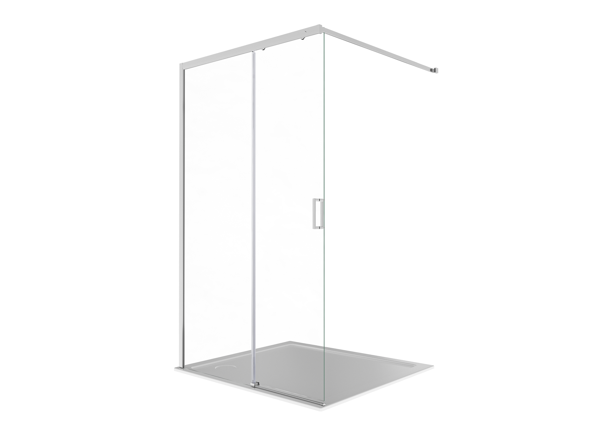 Душевая перегородка с держателем AQUATEK Walk In 120 см AQ. WISL.120.1CH хром/стекло прозрачное