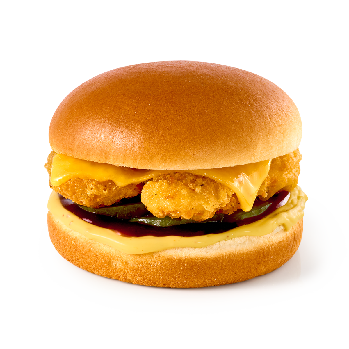Бургер "Есть Горячее" с курицей и цитрусовым барбекю, 160 г, 1 шт