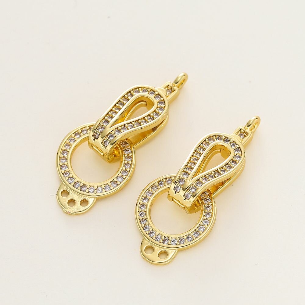 Застежка для бус медная, надежный замок-карабин для бусин и фурнитуры, удобный коннектор для бижутерии и браслетов ручной работы