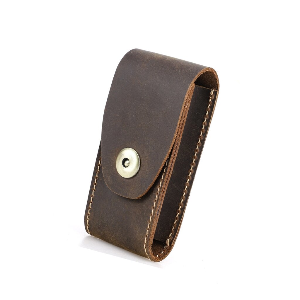 Футляр для хранения складного ножа из кожи crazy horse в стиле ретро