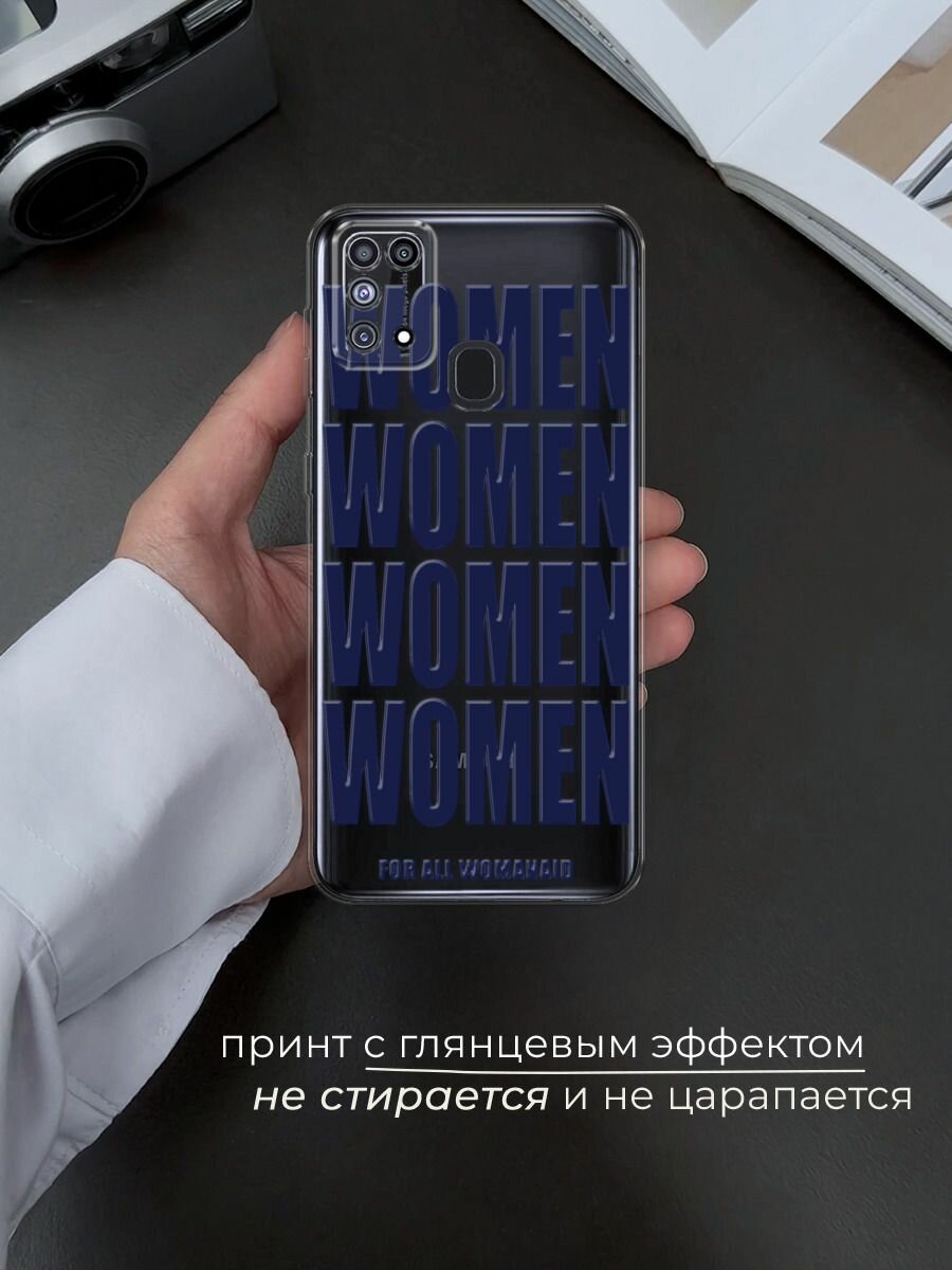 Чехол на Samsung Galaxy M31 / Самсунг Галакси М31 с принтом Woman blue — фото 1