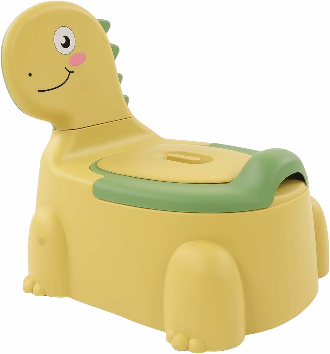 DINGXIAN Детский горшок-стульчик Dinosaur, эргономичный, антискользящее основание, для мальчиков и девочек, синий (32.5x24.4x14 см)
