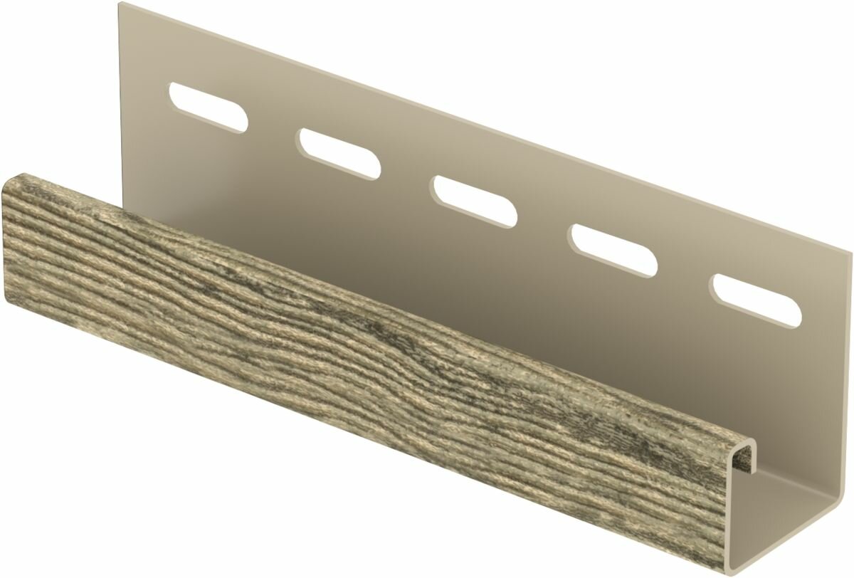 Ю-пласт J-планка (j-профиль), Хокла щепа натуральный орех, 1 шт