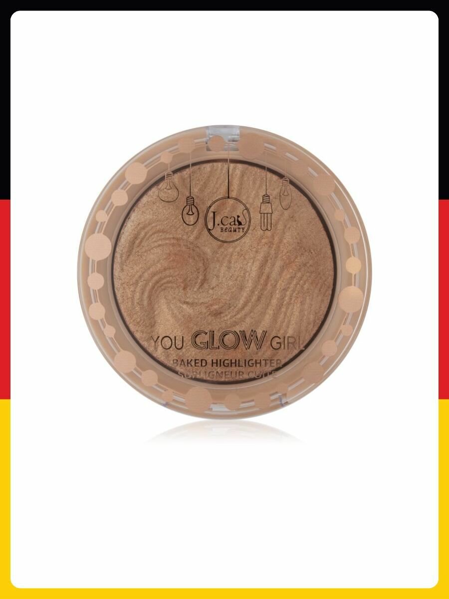 Хайлайтер J.Cat Beauty You Glow Girl Baked Highlighter 102 Twilight, 8,5 г