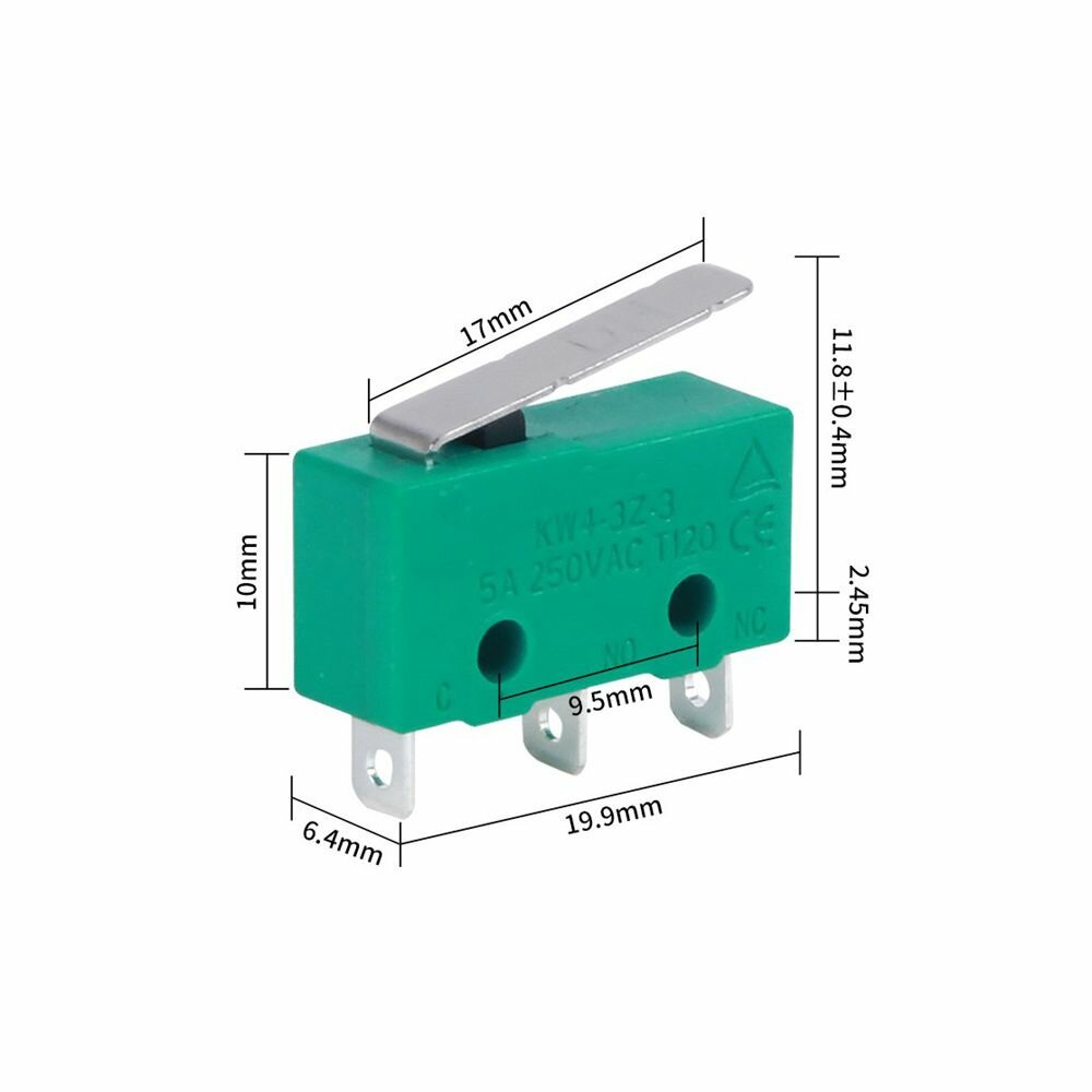 Микропереключатель Предела хода KW4-3Z-3 Маленький Микропереключатель С Нормально Разомкнутым