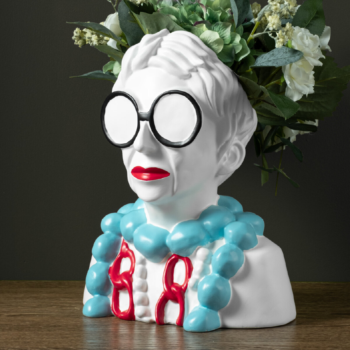 Ваза для цветов уникальной формы, объем 1,9 литра Iris Moroshka