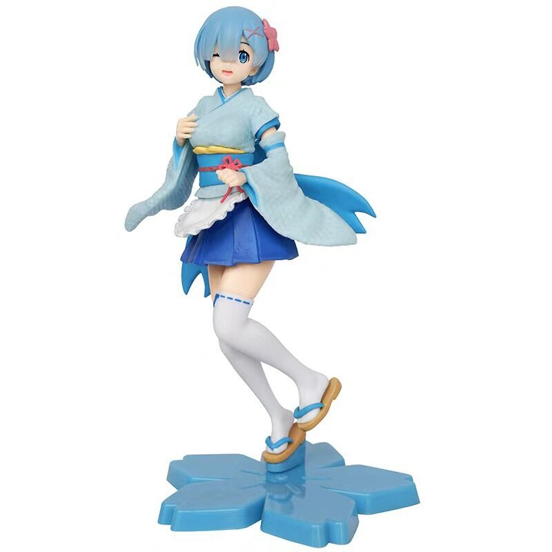 Re: Zero - Жизнь в другом мире - Кимоно Rem, фигурка горничной, бегущей вишневой цветущей Rem, модель украшения
