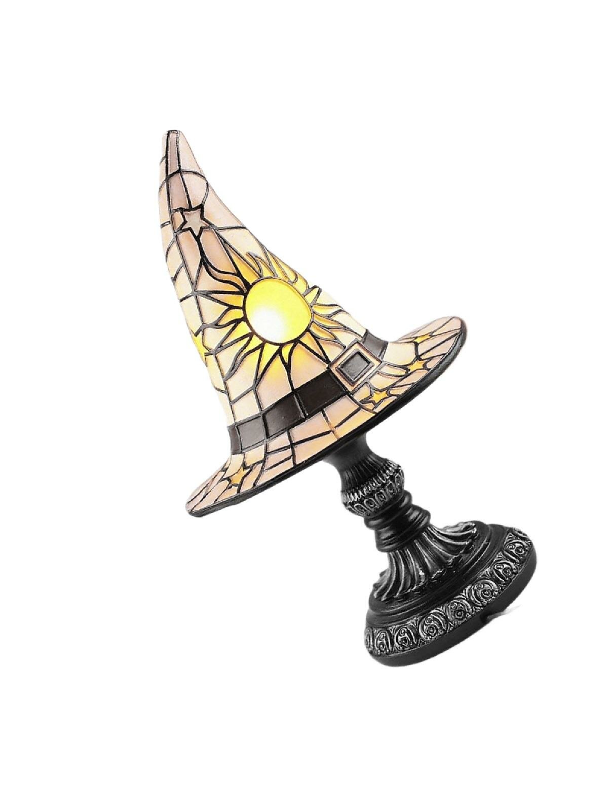 Тема Колдовства Шляпа Из Смолы Лампа Ретро Готический Стиль Хэллоуин Окружающее Освещение