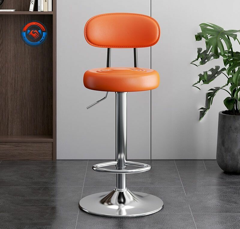 Барный стул с регулируемой высотой 61-81 см и столом 88-115 см, усиленная спинка и стальная рама, устойчивый ретро-стул для кухни и бара