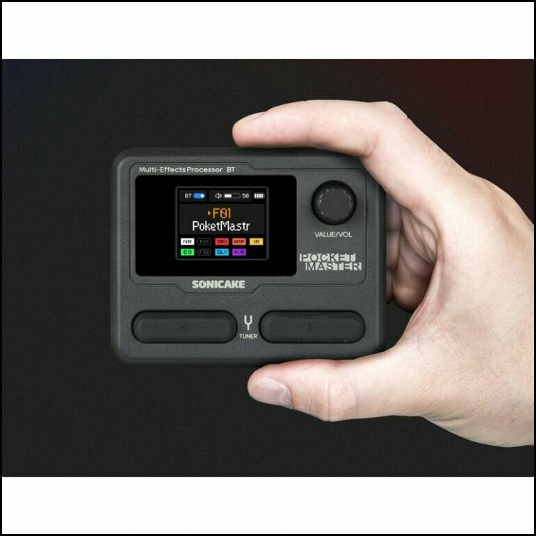 Эксклюзивный карманный усилитель Sonicake QME10BK для гитары и баса с моделированием ИКкабинетов и стерео мультиэффектами