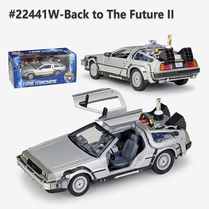 WELLY 1:24 DeLorean Back to The Future II, цвет 2, в коробке