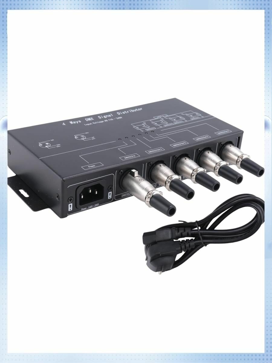 Разветвитель усилителя DMX512 Повторитель сигнала 1CH DMX121 4CH 4 порта вывода Распределитель сигналов DMX124, AC100V-240V