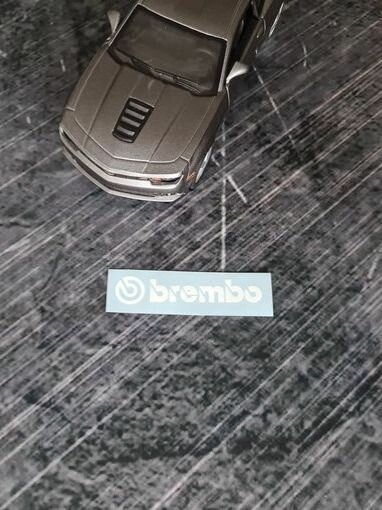 Наклейка "Brembo", белый, 5 х 1 см