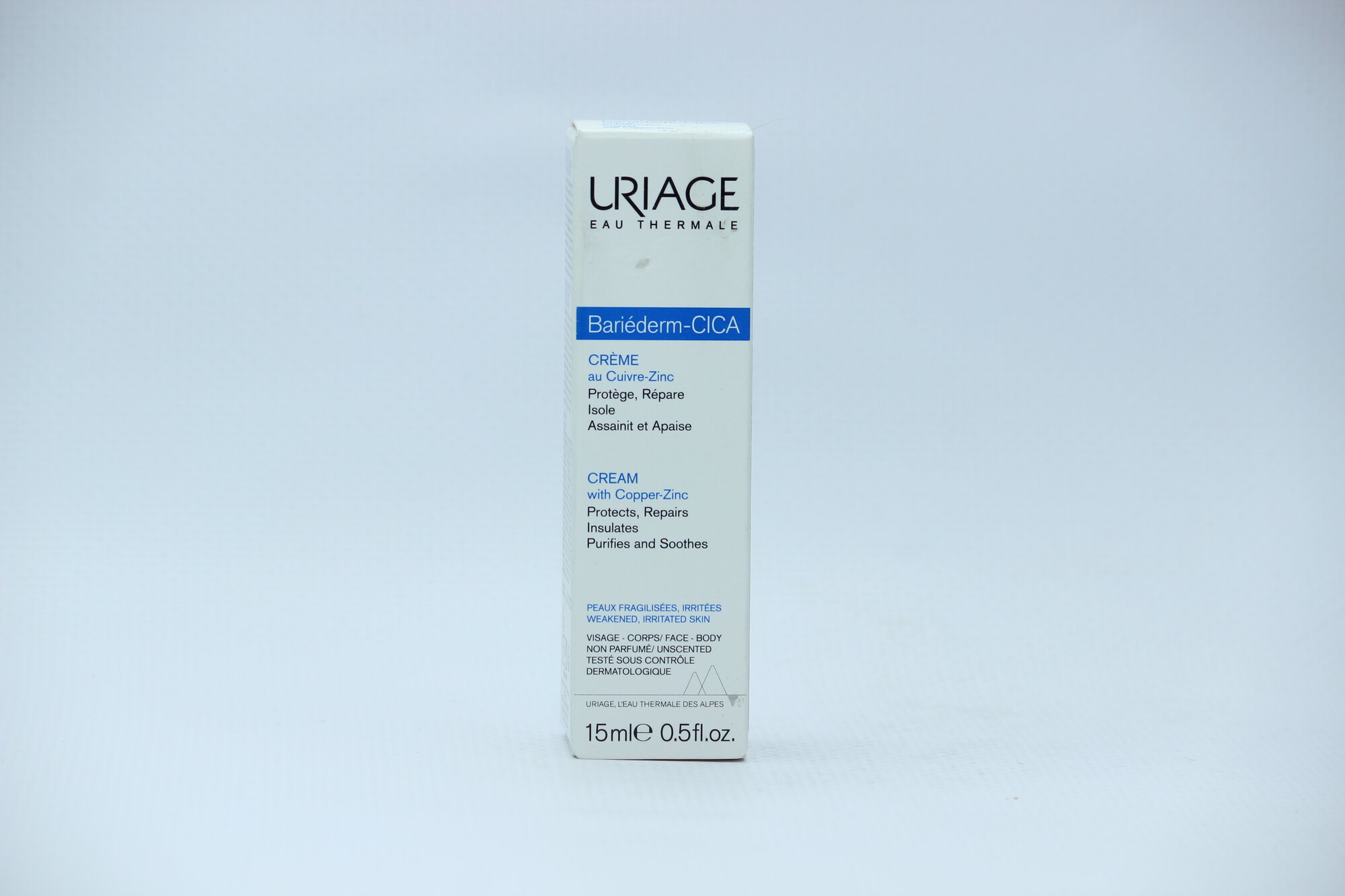Крем Uriage "Bariederm", восстанавливающий, с цинком и медью, без отдушек, 15мл — фото 1