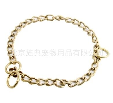 Ошейник для собак с медной кнопкой, анти-кусачка, золотой, тренировочный аксессуар, размер малый 3*60мм