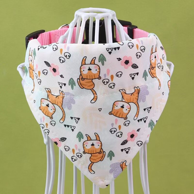 Белый нейлоновый ошейник для маленьких собак и кошек, регулируемый ремешок, размер L