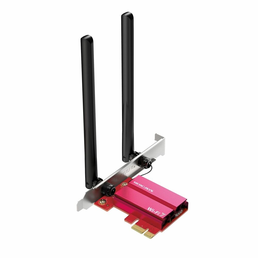 Сетевой Wi-Fi-7-Bluetooth адаптер Mercusys MA37BE, BE6500, PCIe, Bluetooth 5.4, трехдиапазонный