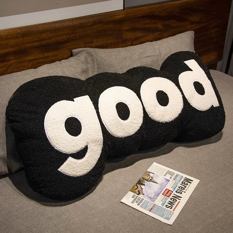 Черный фон good [мягкая тедди-ткань]_Большой размер. (95×45 см)