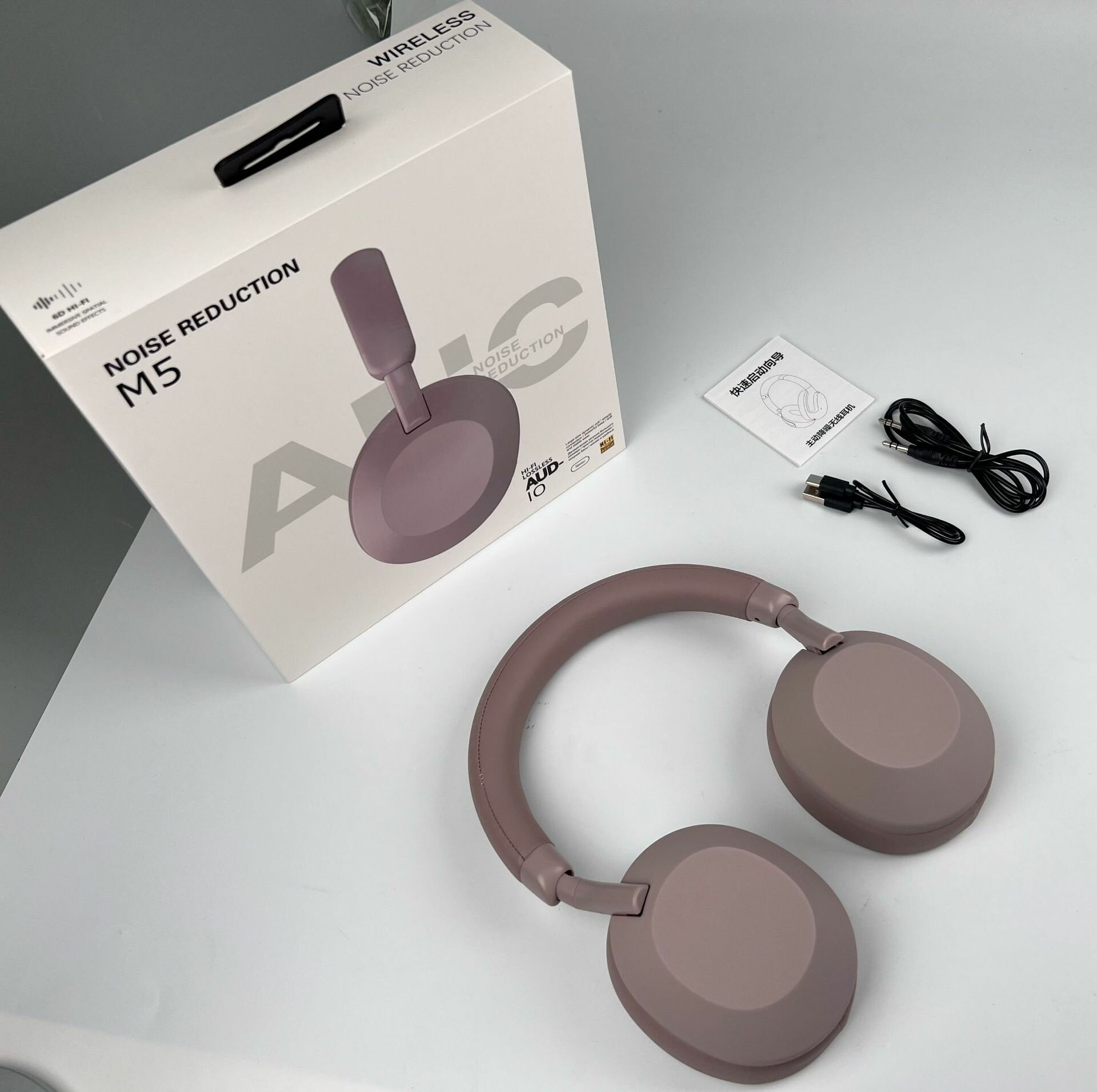 Горячие продажи на внешней торговле: наушники с активным шумоподавлением ANC, беспроводные Bluetooth наушники с большой батареей и длительным временем работы в наличии