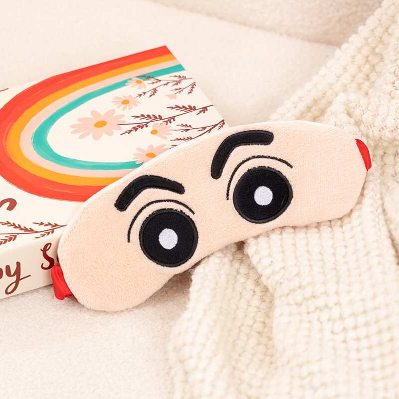 Милая мультяшная маска для сна, солнцезащитная, для путешествий, для студентов, для мужчин и женщин, снимает усталость глаз, мягкая, дышащая.