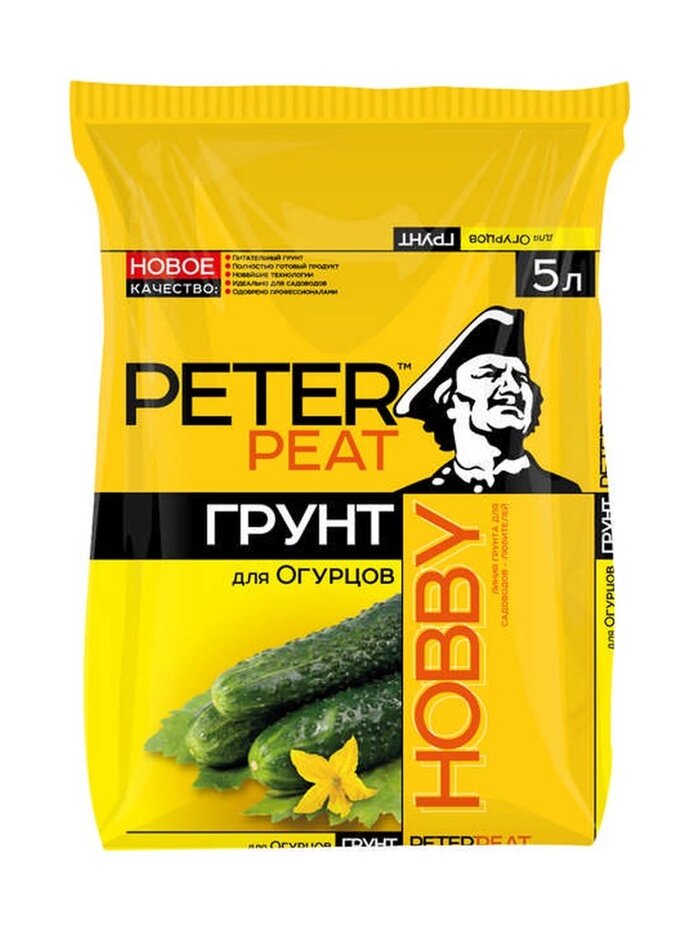 Грунт для Огурцов "PETER PEAT", линия Хобби, 5 л 10975026