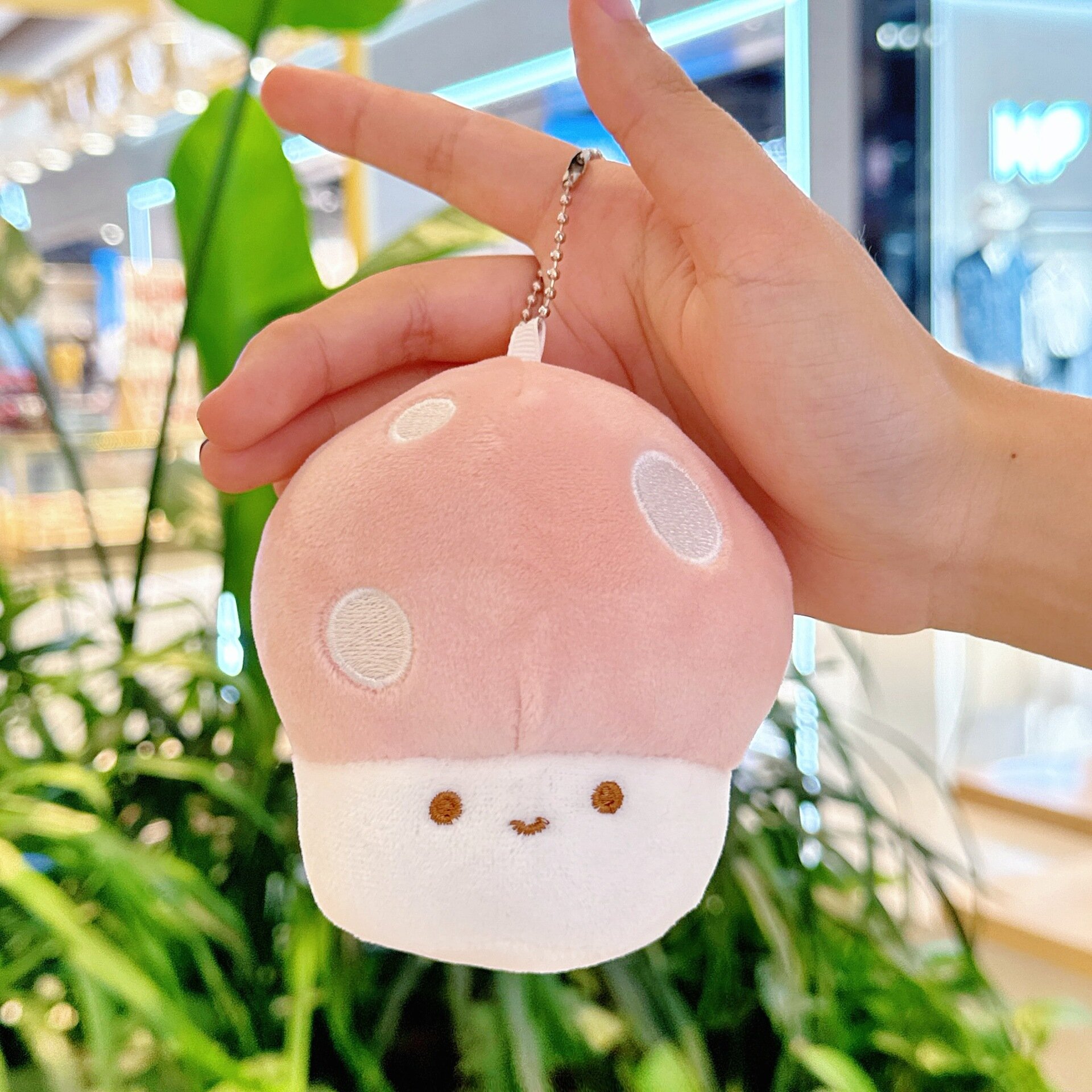 Плюшевый брелок-гриб, мягкая игрушка для уличных торговцев, кукла для игры в кольцеброс, игрушка для свадебного