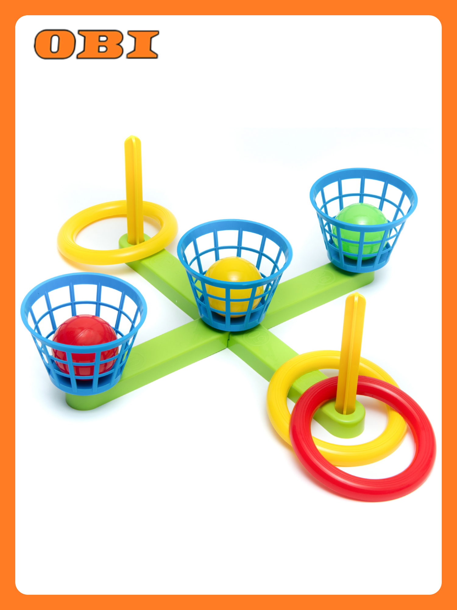 Кольцеброс ZEBRATOYS, с корзинами, пластик, для детей от 2 лет